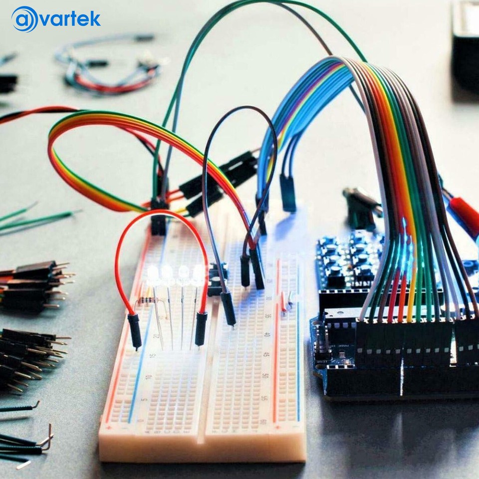 40 Dupont Jump Wire M-F M-M F-F Jumper Breadboard Cable Lead Arduino ...