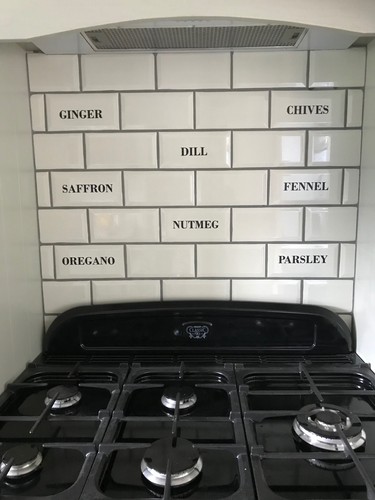 Tile Transfers Stickers Herbs Spices 150mm X 75mm Brick Tiles Pack of 8 ...