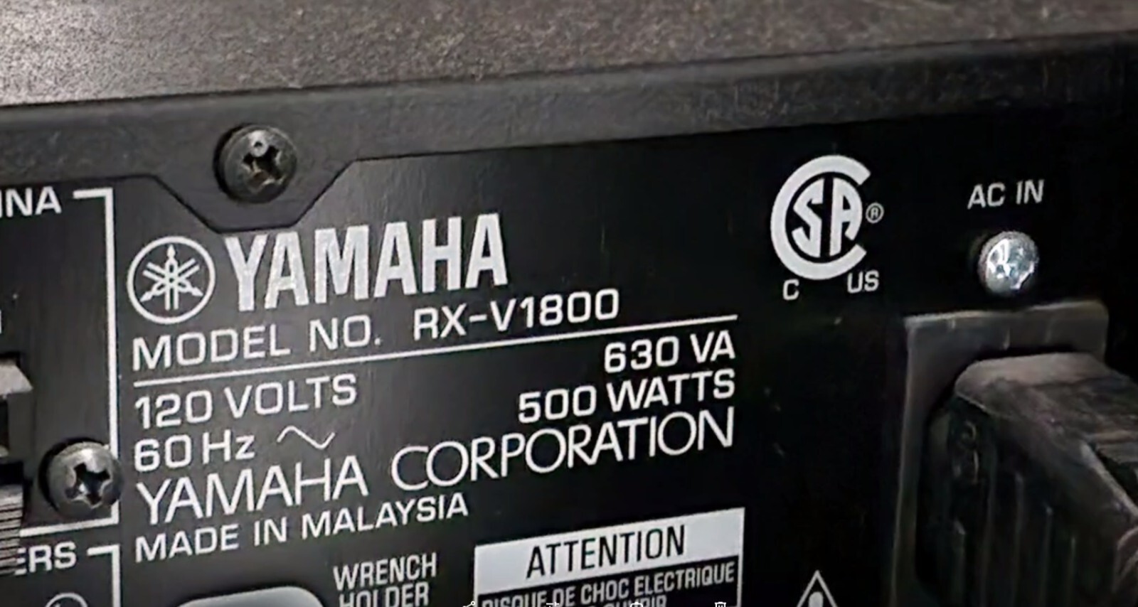 Yamaha RX V1800 7.1 Channel 130 Watt Receiver for sale online | eBay