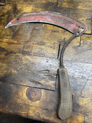 Vintage Corn Sickle Scythe with Wood Handle Rustic Farm Hand Tool | eBay