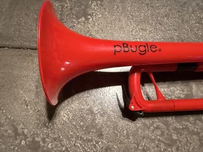 pInstrument pBugle Plastic Bugle Musical Instrument, Lightweight, Red ...