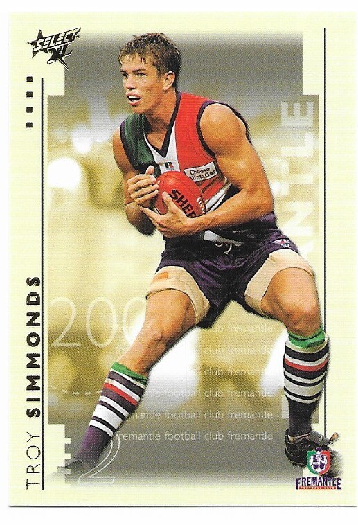 2003 afl SELECT XL FREMANTLE TROY SIMMONDS #170 CARD | eBay Australia