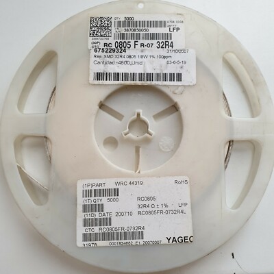 10 x 32.4R 1/8W 1% 100PPM SMD YAGEO RESISTOR. (R488) CA395U3000F020821 ...