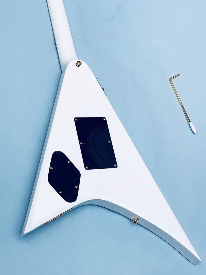 New Factory Customization Electric Guitar, Randy Rhoads V Flying, White ...