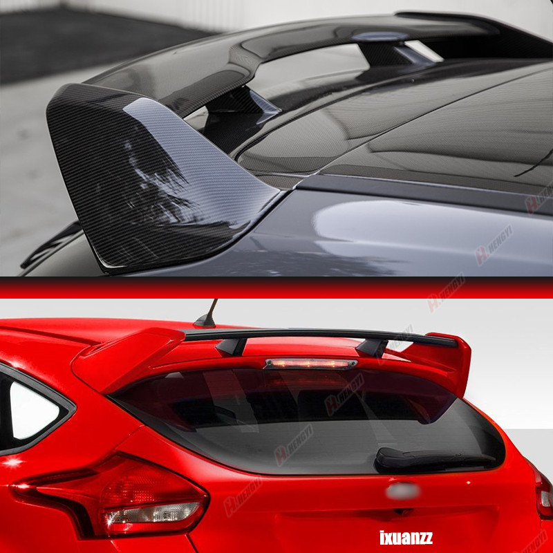 RS STYLE FOR 12-18 FORD FOCUS HATCHBACK CARBON STYLE REAR ROOF WING ...