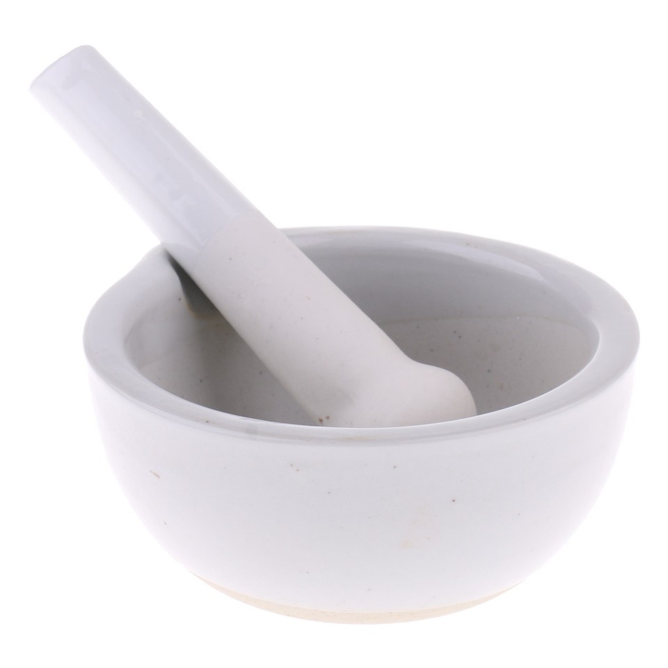 90MM LABORATORY KITS MORTAR & PESTLE MEDICINE MIXING GRINGDING DIY TOOL ...