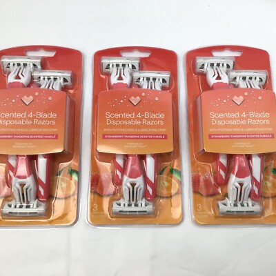 Lot of 3 CVS Brand Womens Scented 4 Blade Disposable Razors | eBay