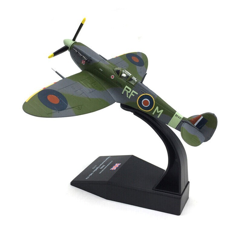1:72 Alloy Diecast WW2 RAF Spitfire Fighter Aircraf Model Military ...