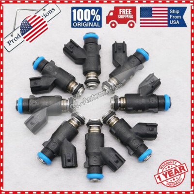 New Set of 8 Fuel Injectors 12613411 Fits for GM Chevy GMC 4.8L V8 2010 ...