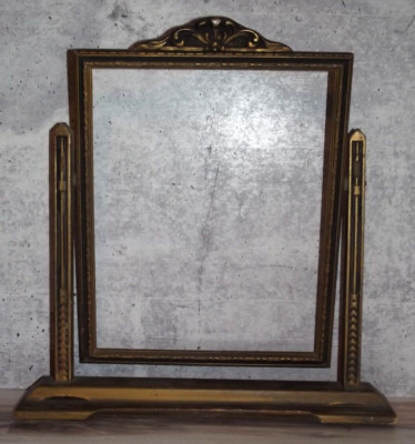 ART NOUVEAU WOOD SWIVEL TILT PICTURE FRAME STAND 7.5 X 9.5" Photo B85 ...