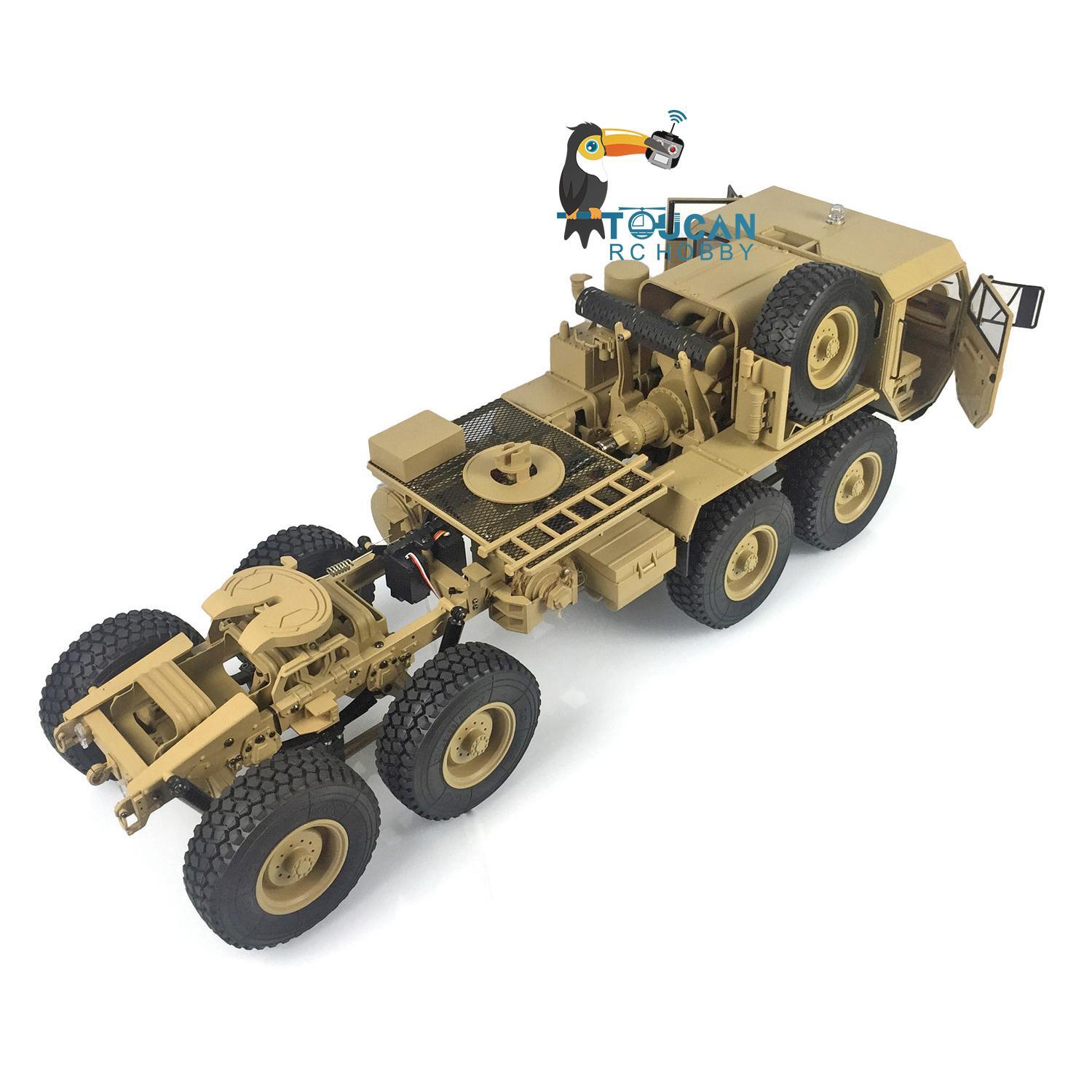 1/12 HG P802 8x8 RC Military Truck Car Model Metal Chassis Sounds Light ...