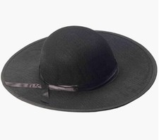 Black Padre Hat Adult Amish Priest Preacher Minister Cardinal Felt ...