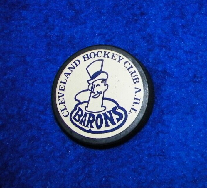 VINTAGE CLEVELAND BARONS AHL HOCKEY PUCK NEW LEFT OVER STORE STOCK ...