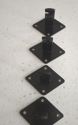 Gridwall Wall Mount Bracket - Grid Panel Mounting Brackets - Black - 4 Pieces | eBay