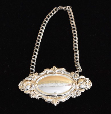 Sherry Silver Plate Decanter label | eBay