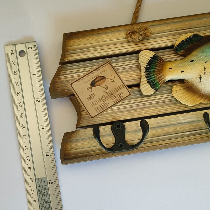 Rustic Fish Wall Hook Rack | Nautical Coastal Decor | Fishing Cabin ...