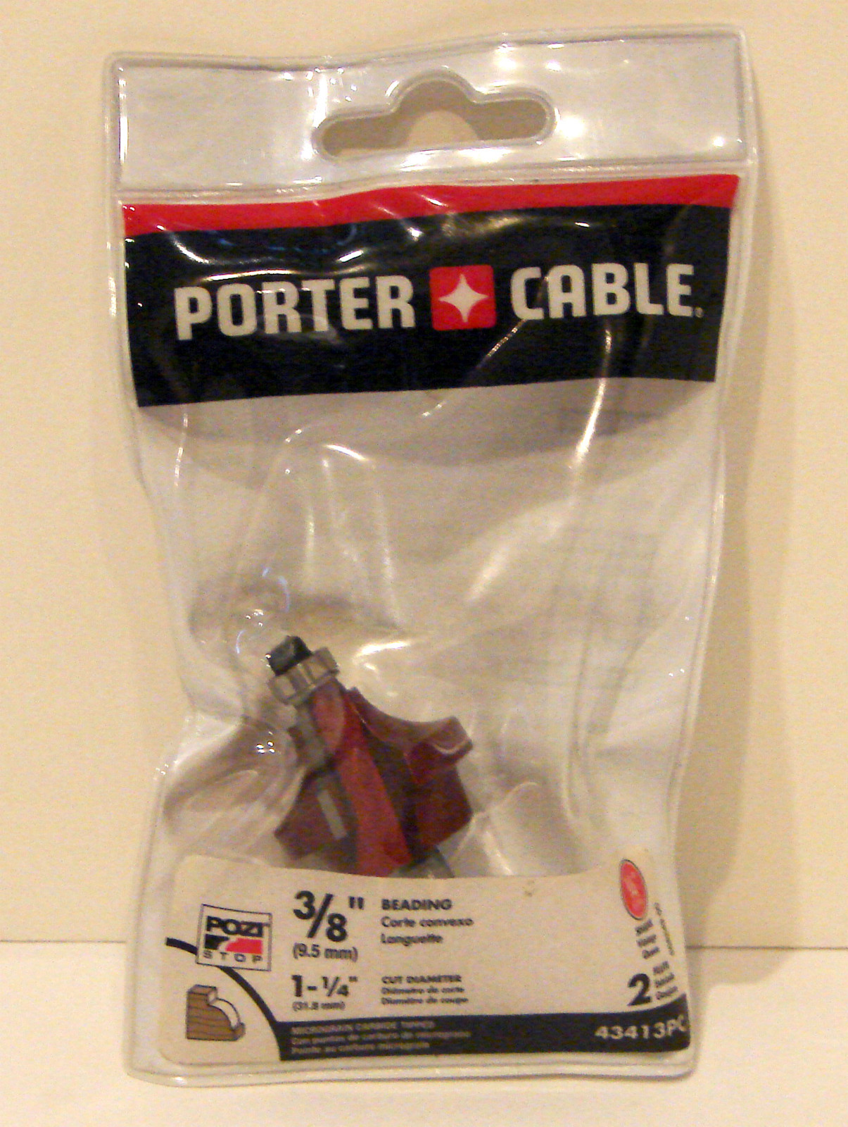 Porter Cable 43413PC 3/8" Beading 1-1/4" Cut Diameter Carbide Tipped ...