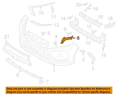 MITSUBISHI OEM 18-20 Eclipse Cross Bumper Components-Side Bracket ...