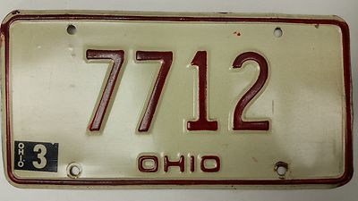 EXPIRED OHIO License Plate 7712 | eBay