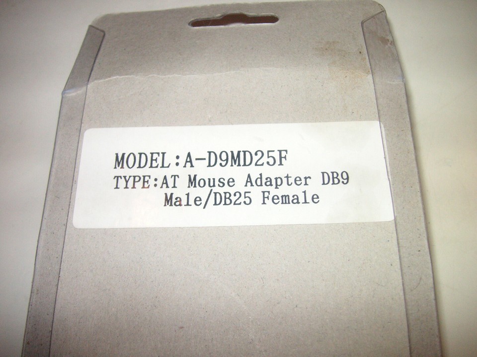 Dynamix PC Modem Mouse Adapter Model A-D9MD25F (DB9 Male/DB25 Female ...