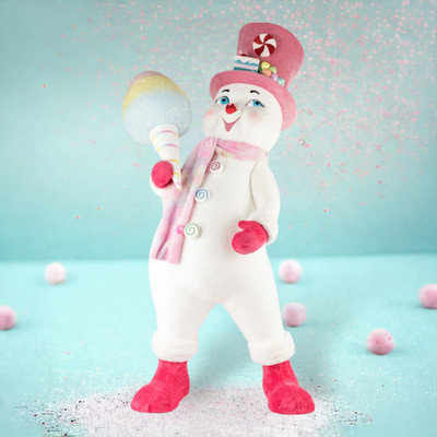 44" Candy Snowman with Cotton Candy Christmas Decor *SHIPS WITHIN 15 ...