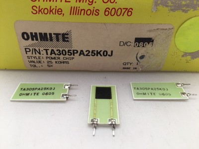 (10 pcs) TA305PA25K0J Ohmite, 5 Watt 25K Ohm 5%, High Power, Thick Film ...