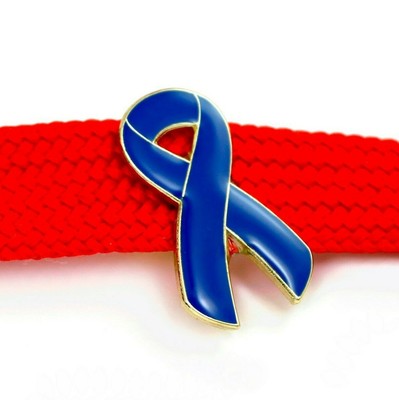 Blue Ribbon Lapel Pin Cancer Prostate Colon Colorectal Awareness ...