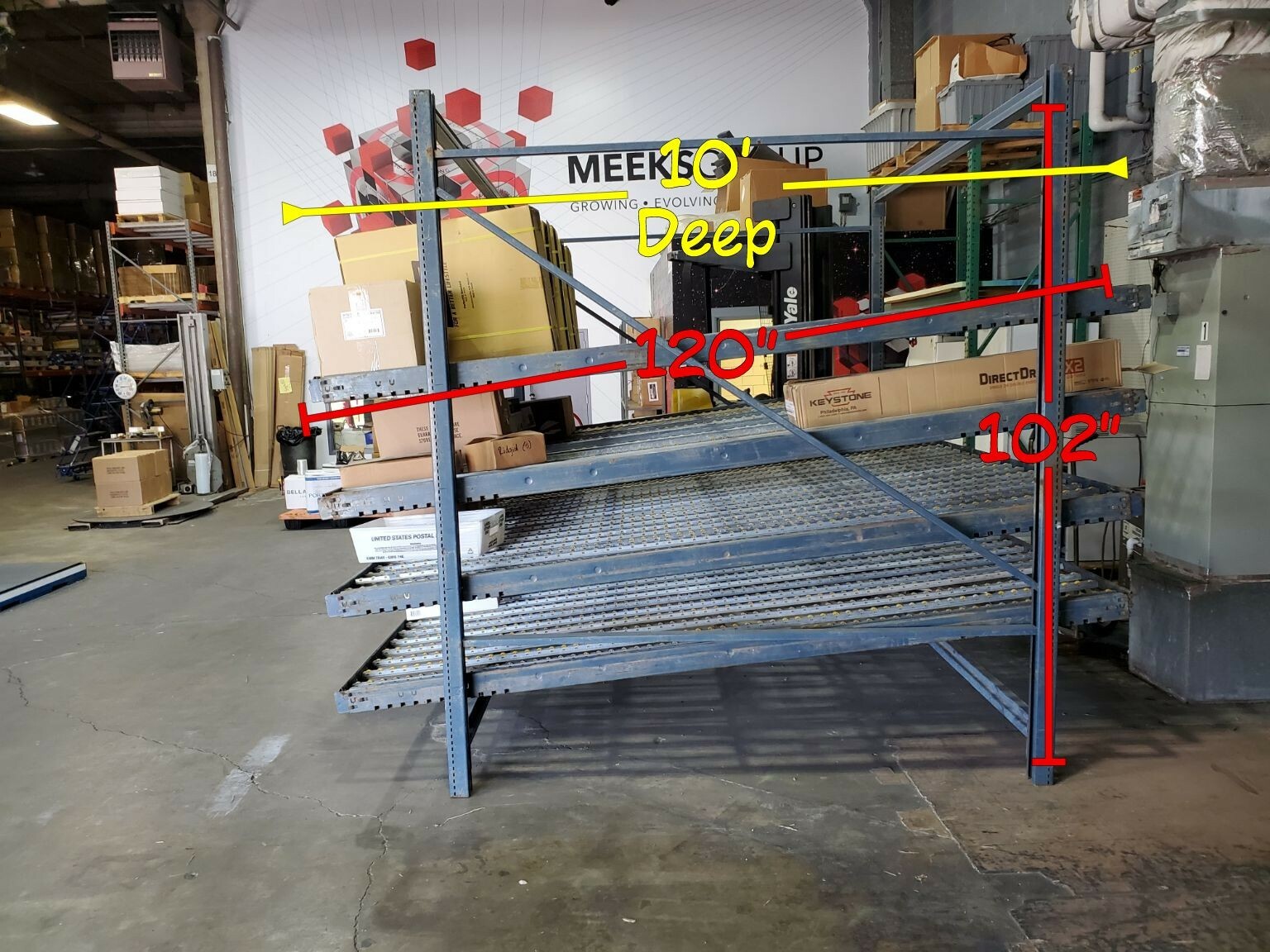 Gravity fed racking 10ft deep | eBay
