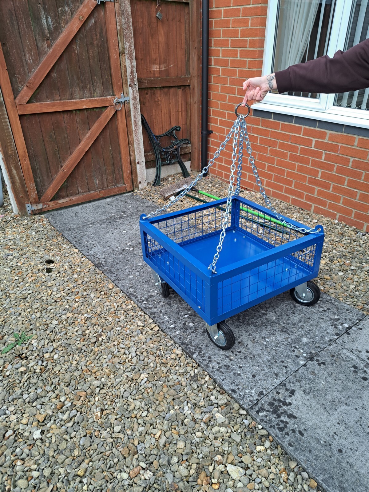 Brick, Block, Tool, builders Winch Basket , Scaffold, hoist . Trolley ...