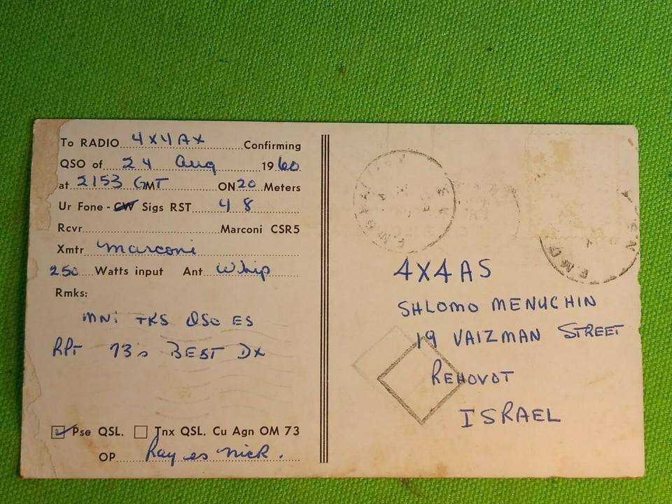 QSL CANADA 1960 card postcard ham radio | eBay