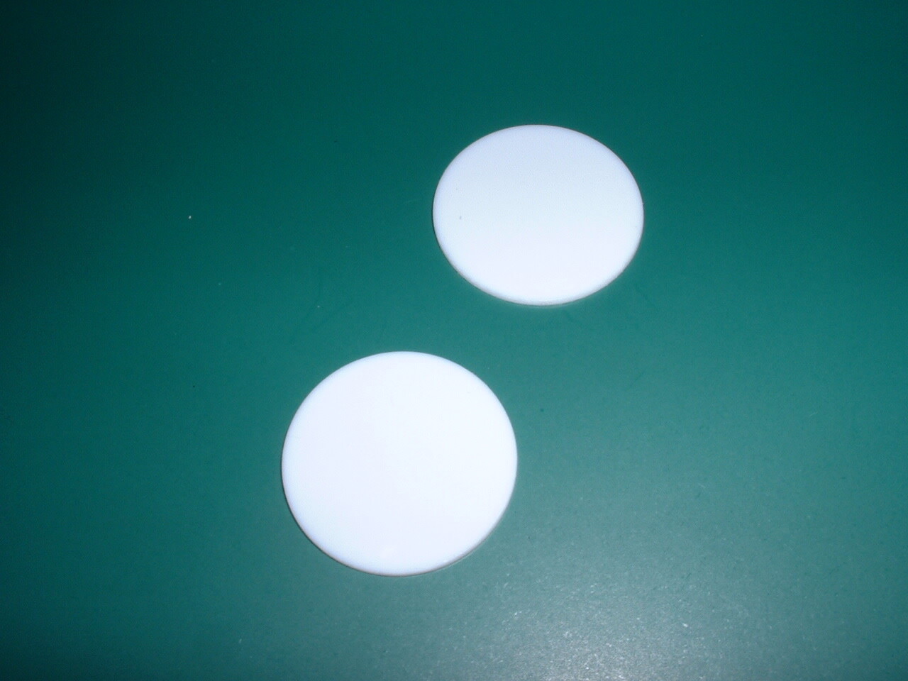 1MM THICK WHITE PTFE TEFLON ROUND FLAT PLASTIC DISCS HIGH TEMP LOW ...