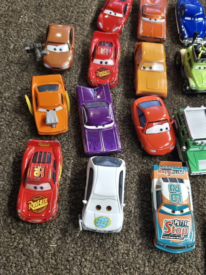 Disney Pixar Cars Lot of 30 Mater McQueen Snot Rod Cora Copper Edwin ...