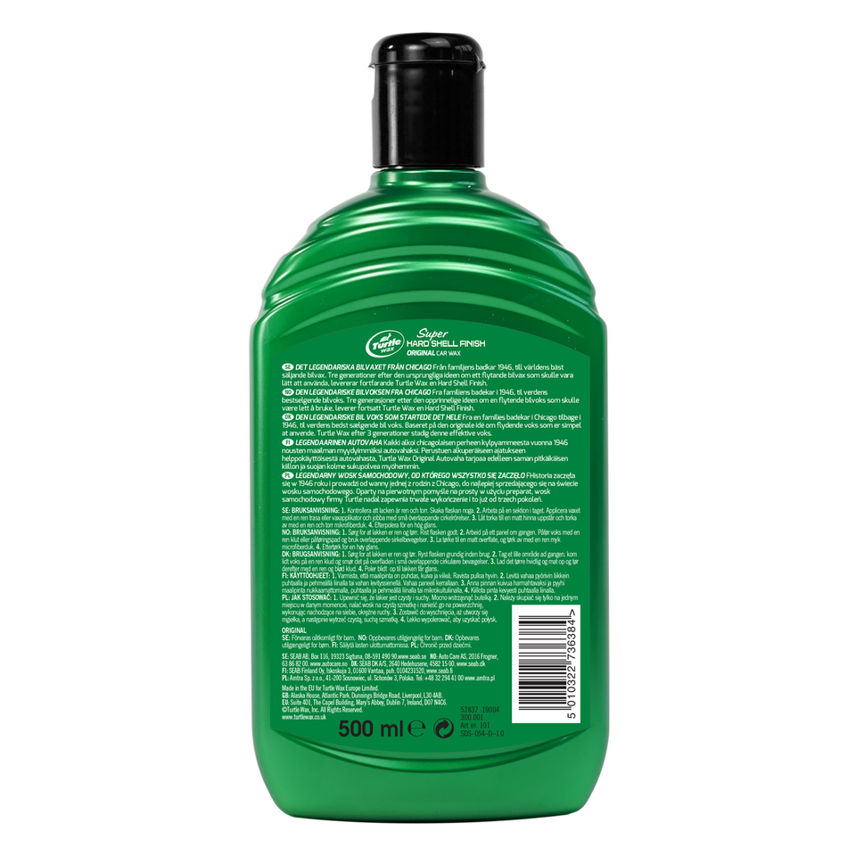 Turtle Wax Original Liquid Car Wax Hard Shell Shine Lasting Protection ...