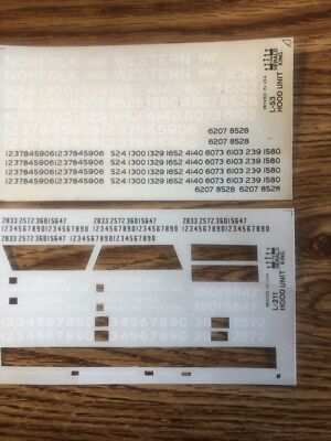 HO Herald King L-53 Norfolk Western Hood Unit Decals NW & L-211 NS Loco ...