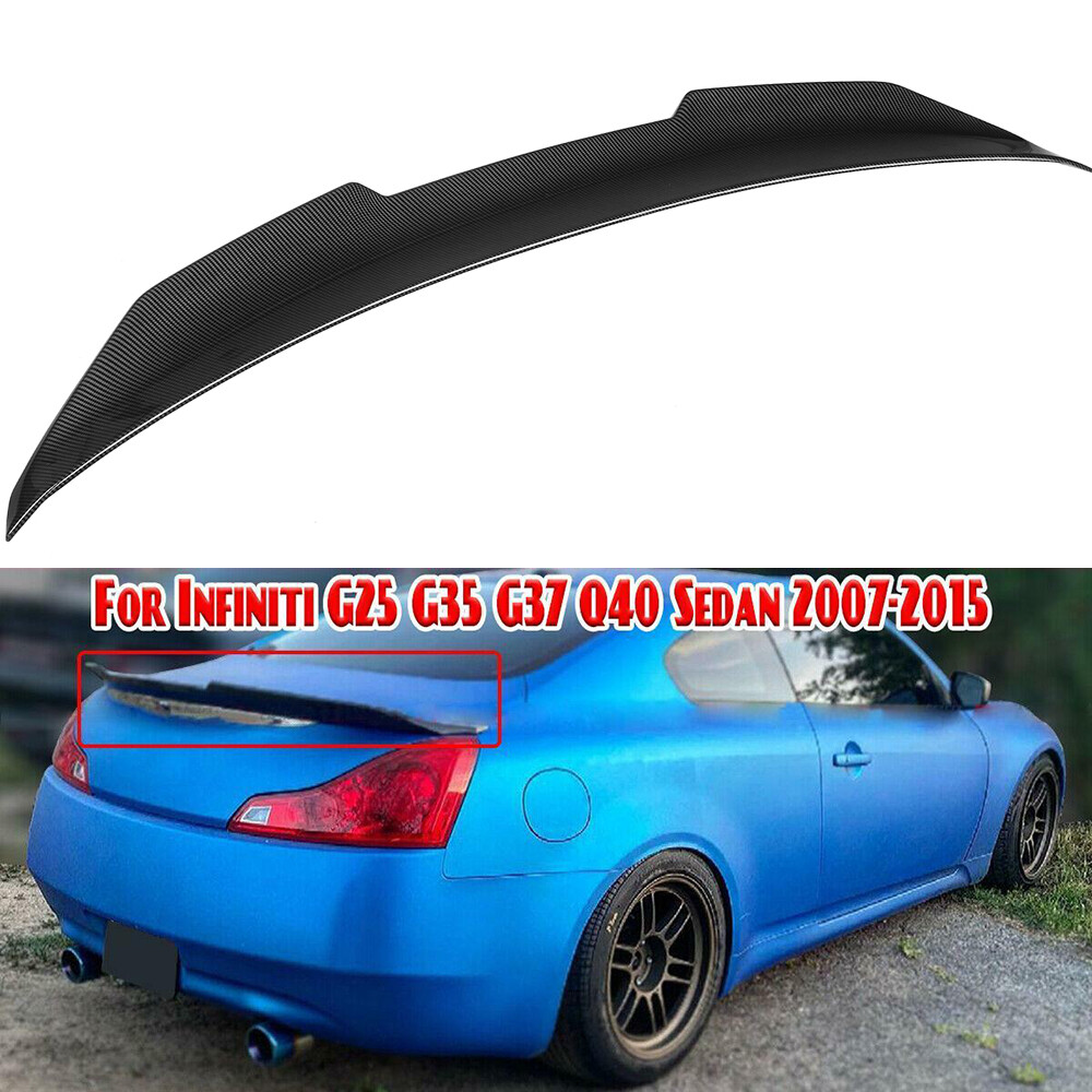 For Infiniti G35 G37 4D Sedan PSM Style Carbon Fiber Rear Trunk Spoiler ...