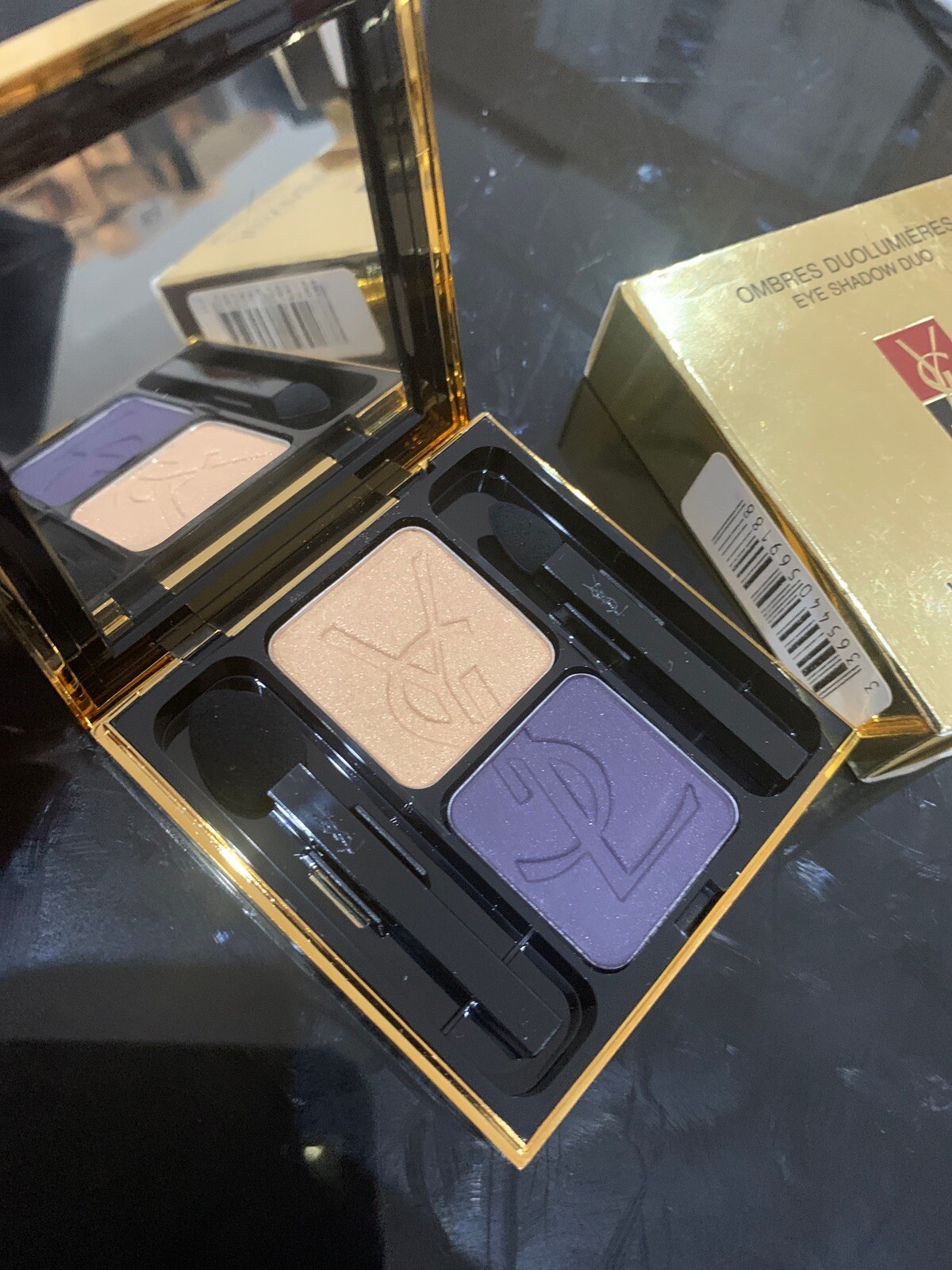 YSL Eye Shadow Ombres Duo Lumieres Duo 31 Midnight /solar Gold Boxed ...
