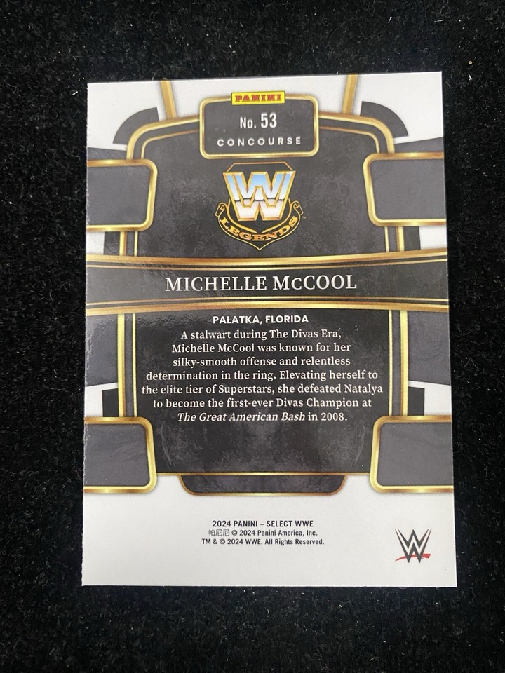2024 Select WWE Michelle McCool Red & Blue Concourse Legends Card #53 ...