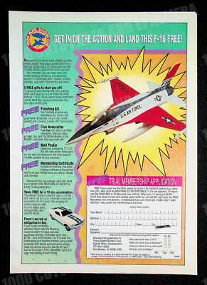 U.S. Air Force F-16 Model Jet 1989 Trade Print Magazine Ad Poster ...