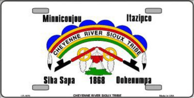 Cheyenne River Sioux License Plate Metal Tin Sign Picture Plaque for ...