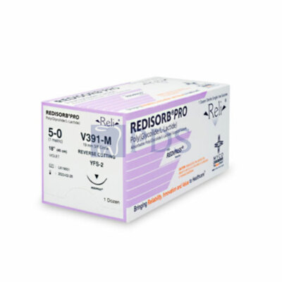 Myco Medical V391-M RELI PRO Redisorb Violet Braided Sutures 5-0 MFS-2 ...