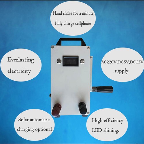 Hand Crank Generator car Emergency start phone Charger portable | eBay