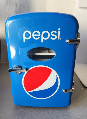 Pepsi Mini Refrigerator Portable Cooler Fridge 6-Cans. New. Travel Mini ...