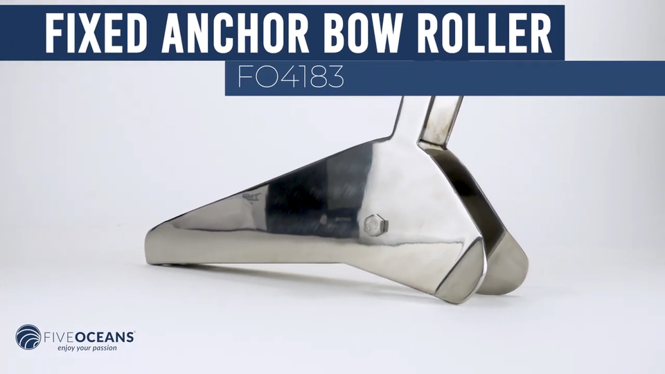316 Stainless Steel Fixed Anchor Bow Roller With Delrin Rollers, 14-5/8 ...