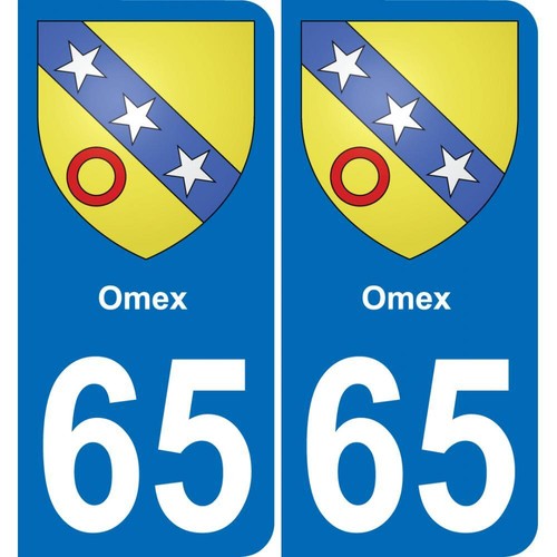 65 Omex autocollant sticker plaque immatriculation auto ville | eBay