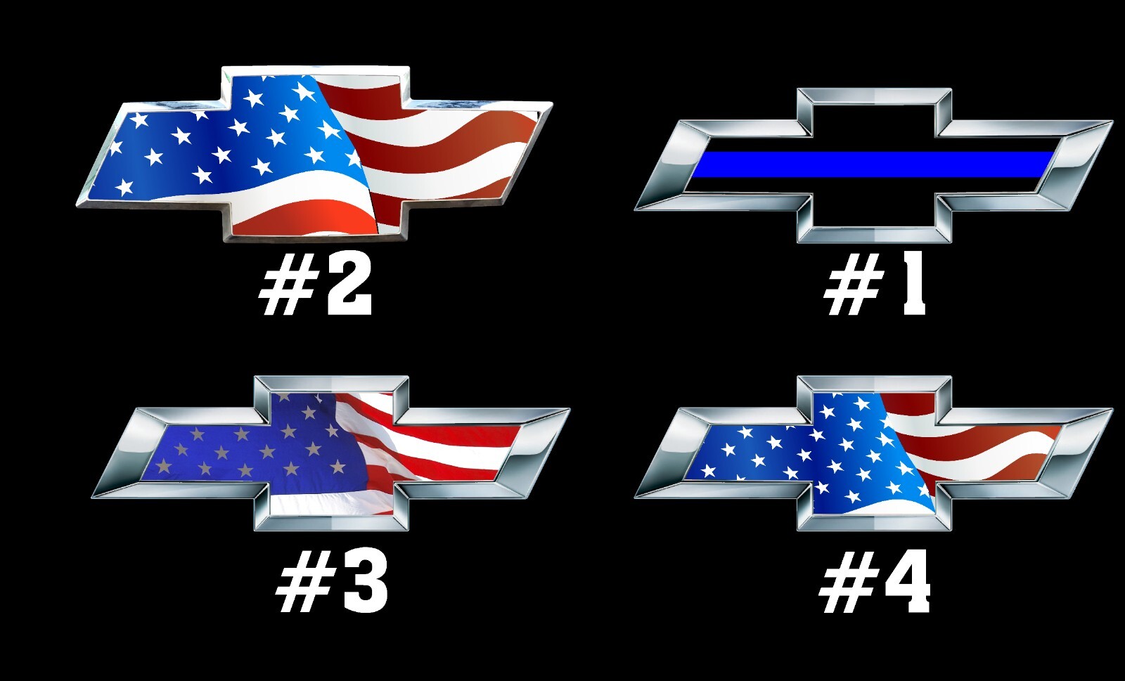 Chevrolet Bow-Tie with American Flag - Chevrolet Bow-Tie Blue Line ...