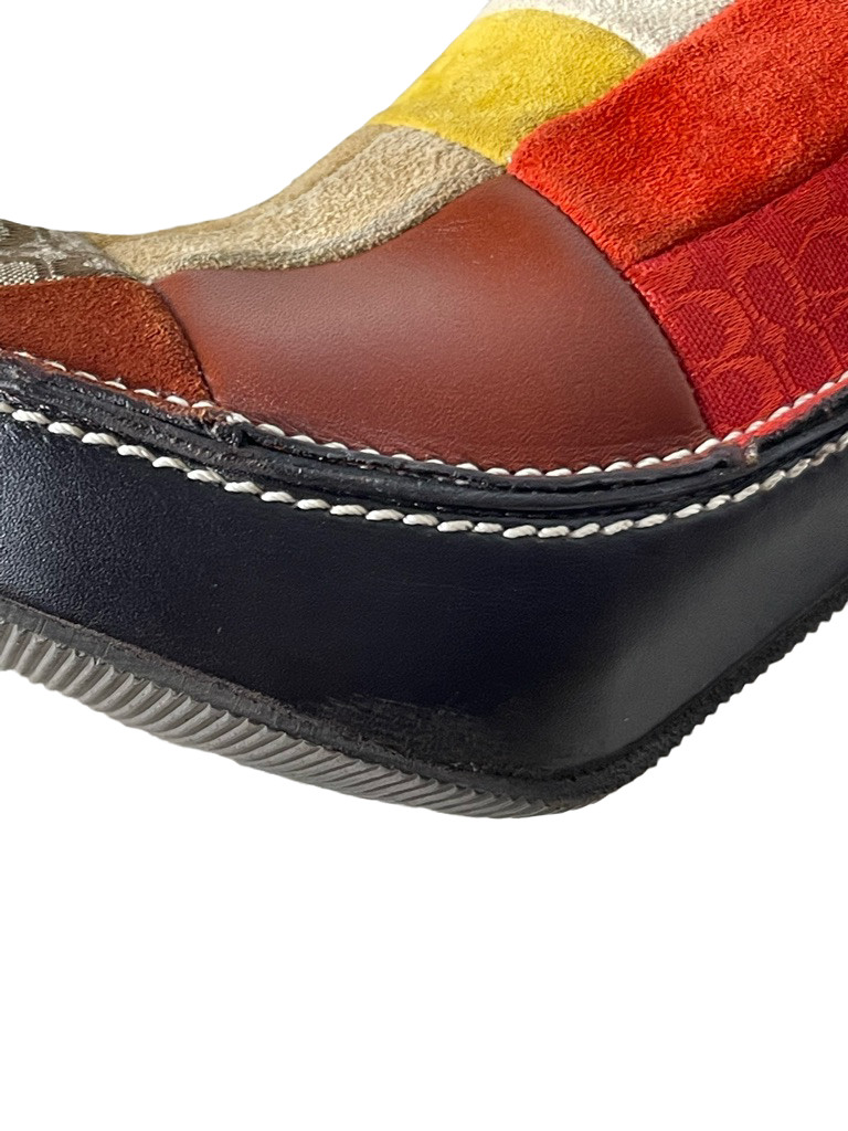 Coach Kieran Patchwork Mule Clog Heel Leather Suede M… - Gem