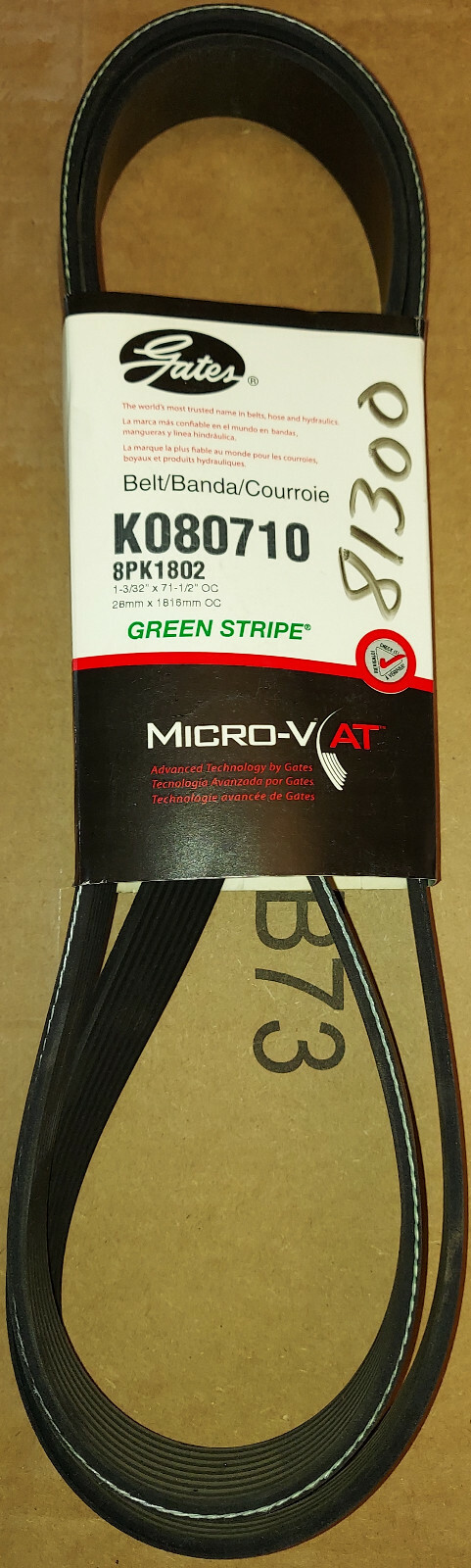 Serpentine Belt-Premium OE Micro-V Belt Gates K080710 for sale online ...