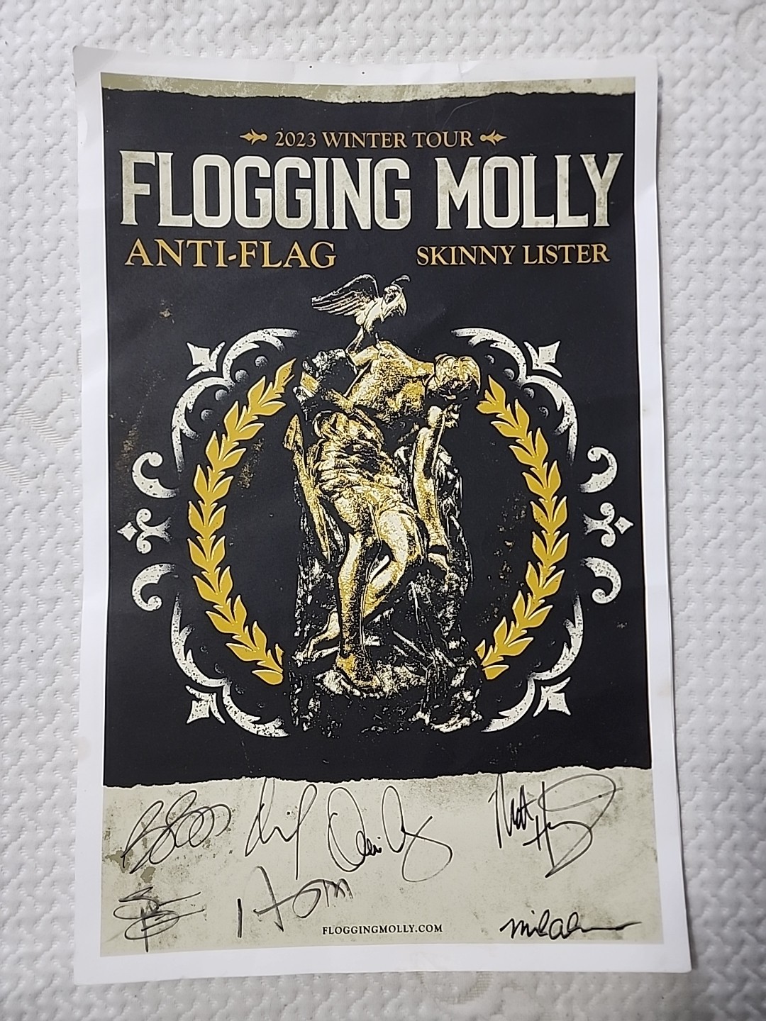 Signed Flogging Molly 2023 Winter Tour VIP Poster Print 11x17 ...