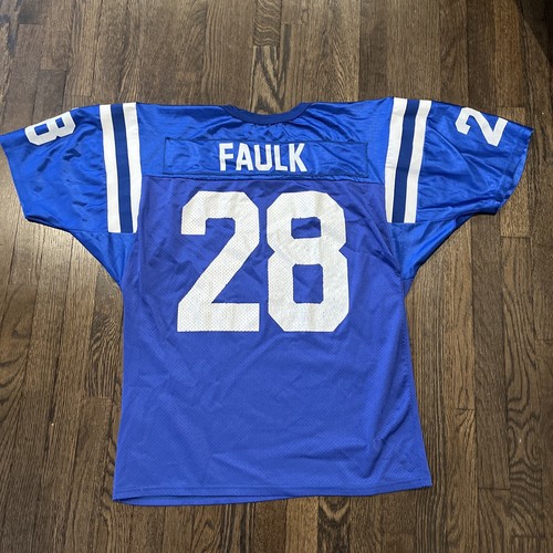 Indianapolis Colts Jersey XL Faulk Wilson Vintage Blue | eBay