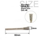 3-12 MM Inverted Cone Diamond Burr Set Drill Bits Grinding Head For ...